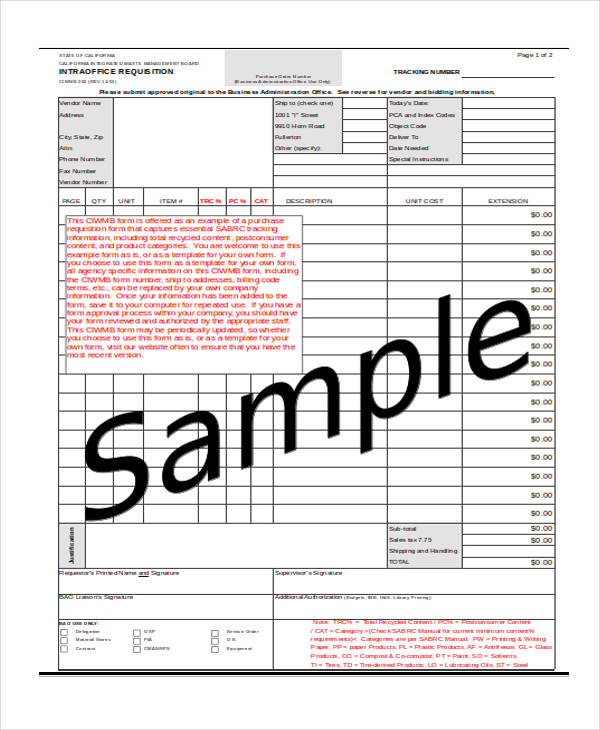 FREE 27+ Requisition Forms in Excel