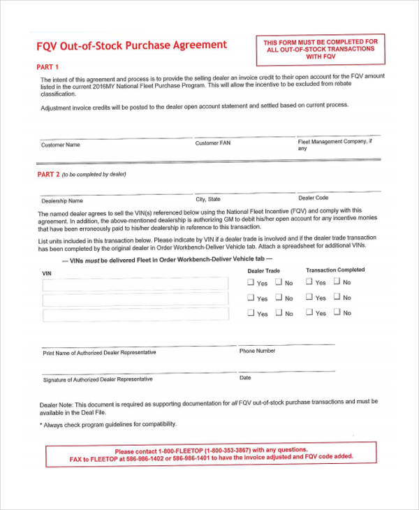 FREE 24+ Purchase Agreement Forms in PDF | MS Word