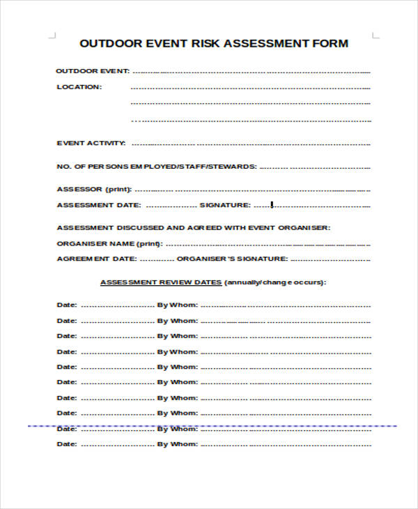 FREE 44+ Risk Assessment Forms in PDF | MS Word