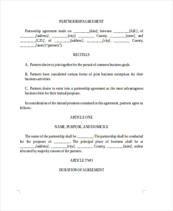 FREE 45+ Business Agreement Form Samples, PDF, MS Word, Google Docs
