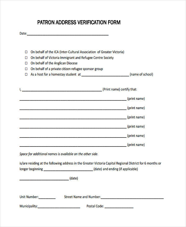 FREE 40+ Verification Form Samples, PDF, MS Word, Google Docs