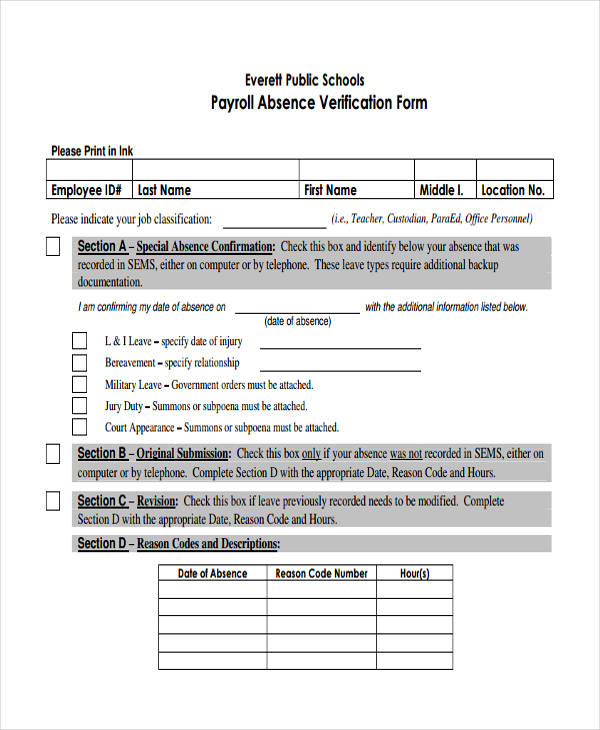 FREE 40+ Verification Form Samples, PDF, MS Word, Google Docs