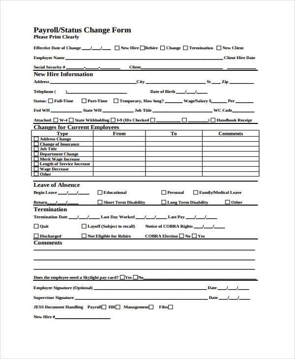 FREE 42+ Sample Payroll Forms in PDF | Excel | MS Word