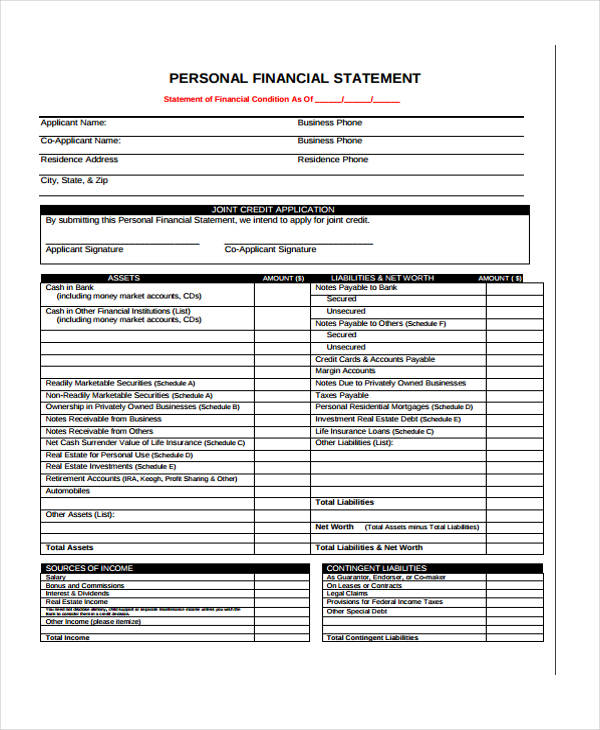 FREE 42+ Statement Form Samples, PDF, MS Word, Google Docs, Excel