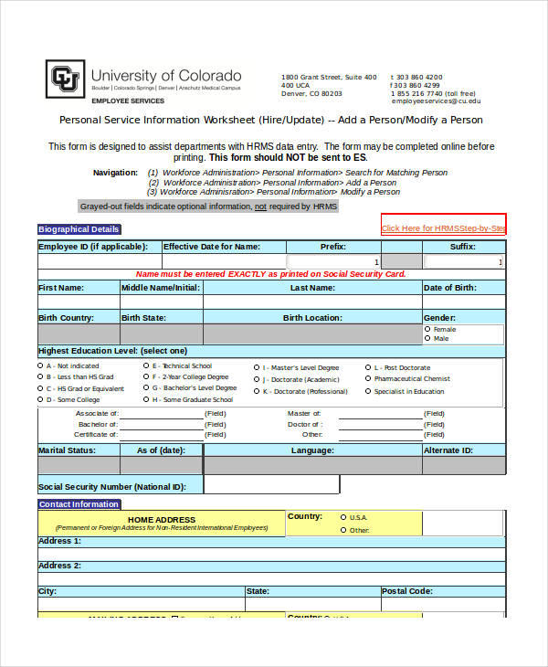 FREE 20+ Service Forms in Excel