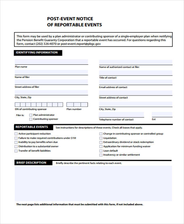 FREE 33+ Sample Notice Forms in PDF | MS Word | Excel