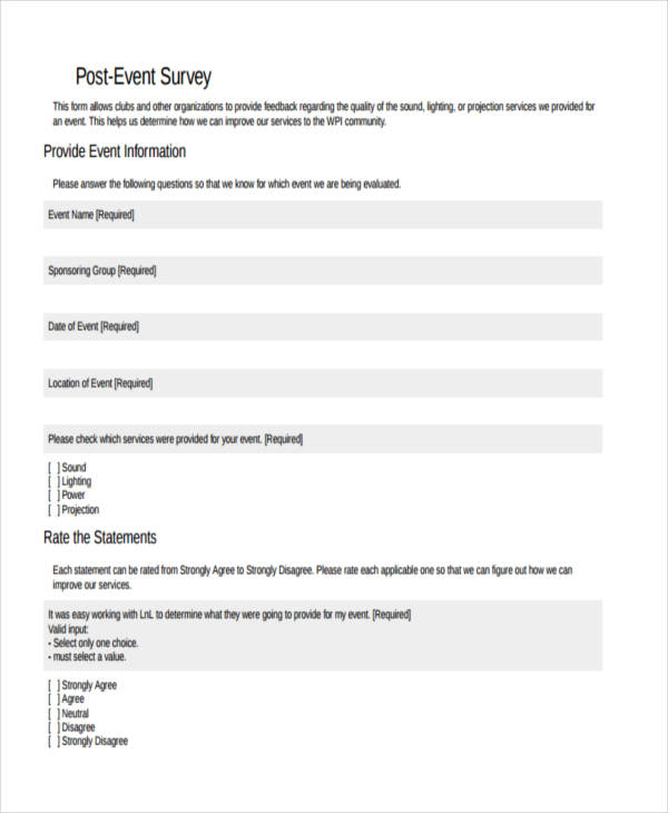 FREE 40 Examples Of Survey Forms In PDF Excel MS Word FREE 40 Examples Of Survey Forms In PDF Excel MS Word