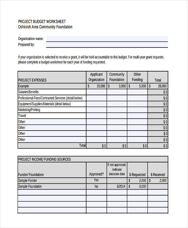 FREE 46+ Budget Forms in PDF | MS Word | Excel