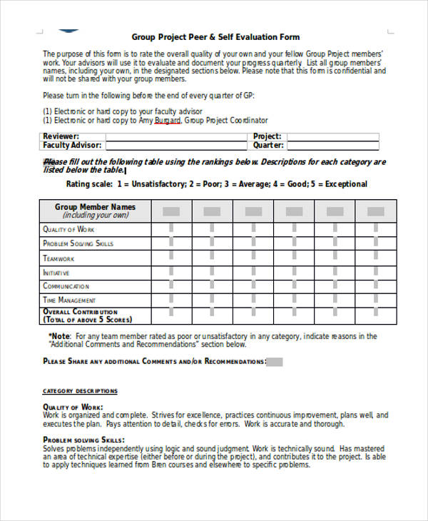 FREE 31+ Self-Evaluation Forms in PDF | MS Word | Excel