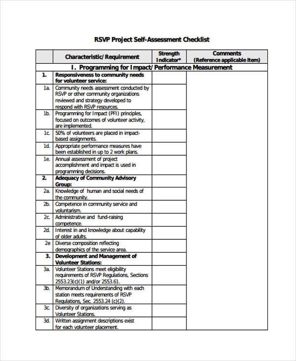 FREE 36 Self Assessment Forms In PDF MS Word Excel