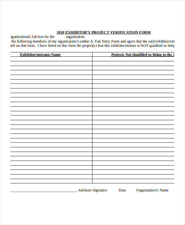 FREE 34+ Verification Forms in MS Word