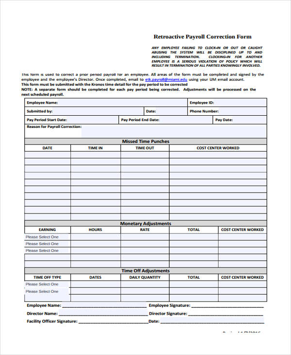 FREE 42+ Sample Payroll Forms in PDF | Excel | MS Word