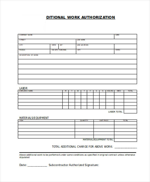 FREE 22+ Work Order Form Samples, PDF, MS Word, Google Docs