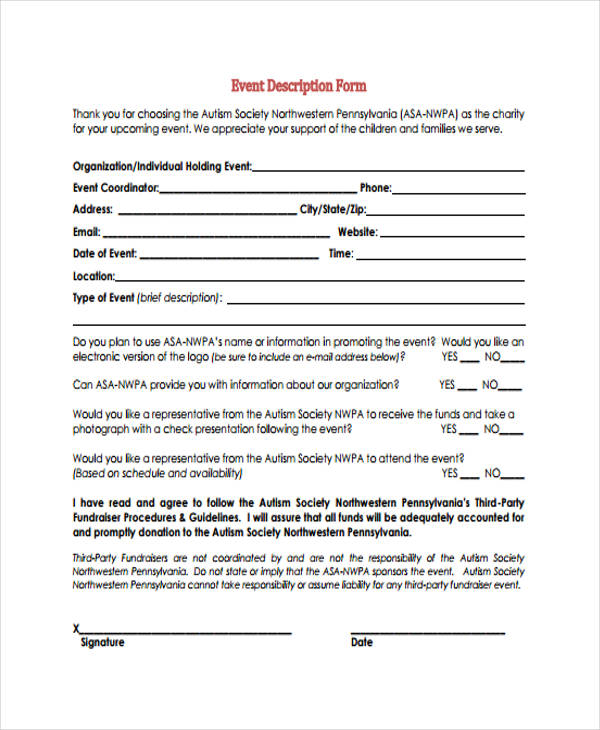 FREE 33 Event Forms In PDF