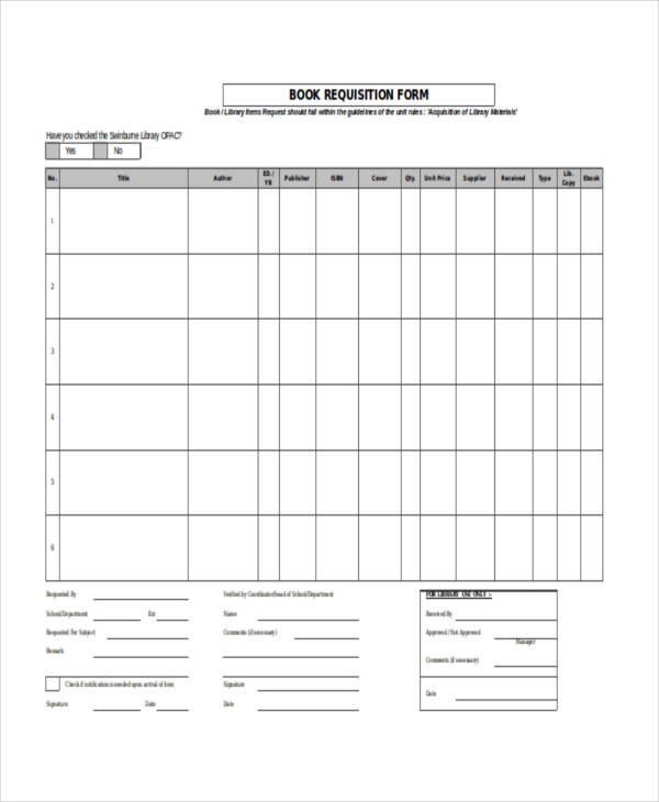 FREE 27+ Requisition Forms in Excel