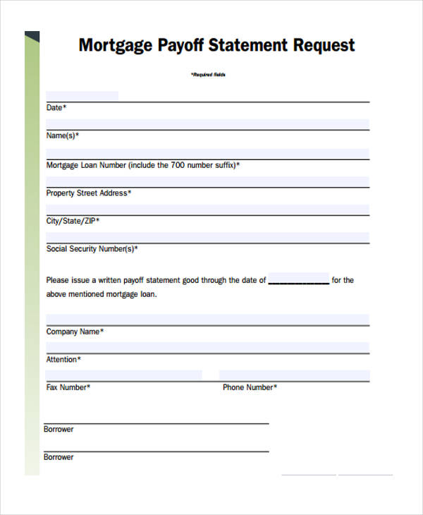 Payoff Statement Template Free Printable Templates