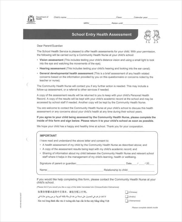 FREE 40+ Health Assessment Forms in PDF | MS Word