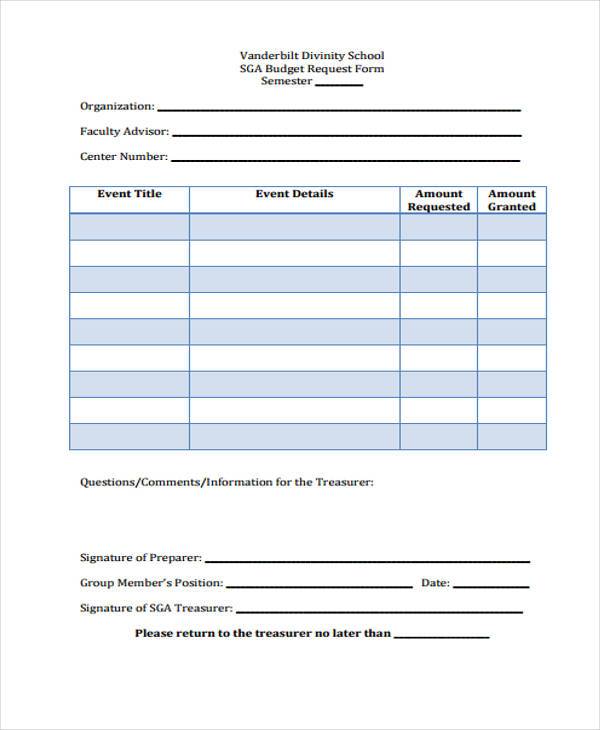 FREE 49+ Budget Forms in PDF | MS Word | Excel