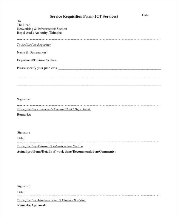 FREE 37+ Service Forms in PDF | Excel | MS Word