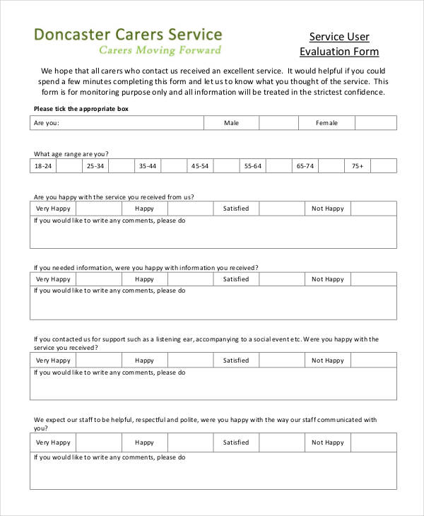 FREE 37+ Service Forms in PDF | Excel | MS Word