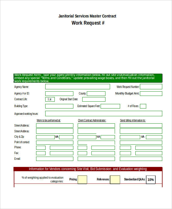 FREE 20+ Service Forms in Excel