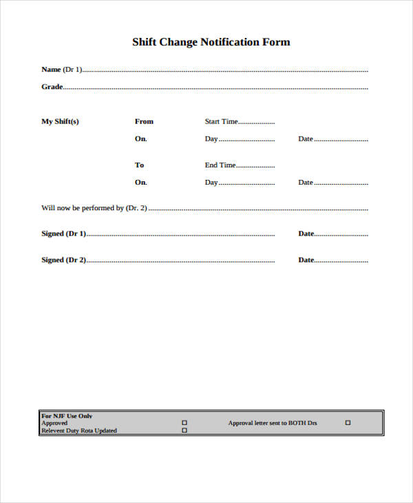FREE 35 Sample Change Forms In PDF MS Word Excel
