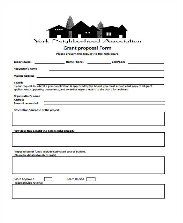 FREE 8 Grant Proposal Forms In PDF MS Word