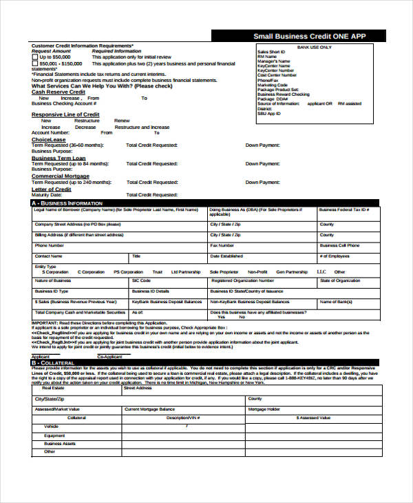 FREE 17 Credit Application Forms In PDF Excel MS Word FREE 17 Credit Application Forms In PDF Excel MS Word