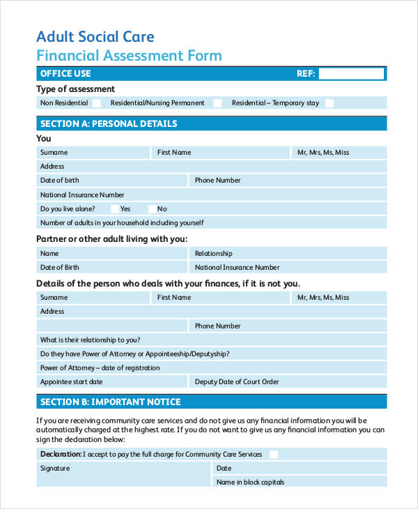 FREE 22+ Nursing Assessment Form Samples, PDF, MS Word, Google Docs