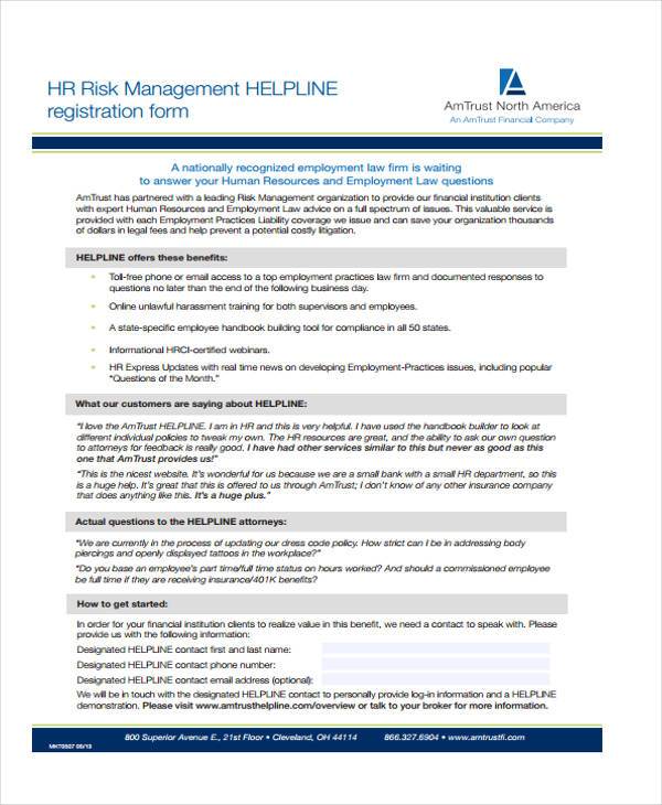 FREE 9+ HR Registration Forms in PDF | MS Word