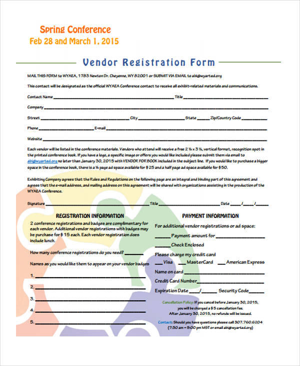 FREE 24+ Conference Registration Forms in PDF | Excel | MS Word