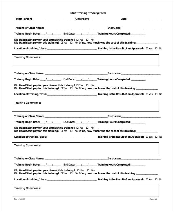 FREE 42+ Tracking Form Examples in PDF | Excel | MS Word