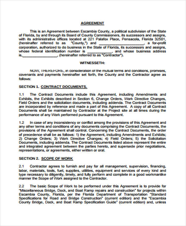 FREE 29+ Sample Contract Agreement Forms in PDF | MS Word