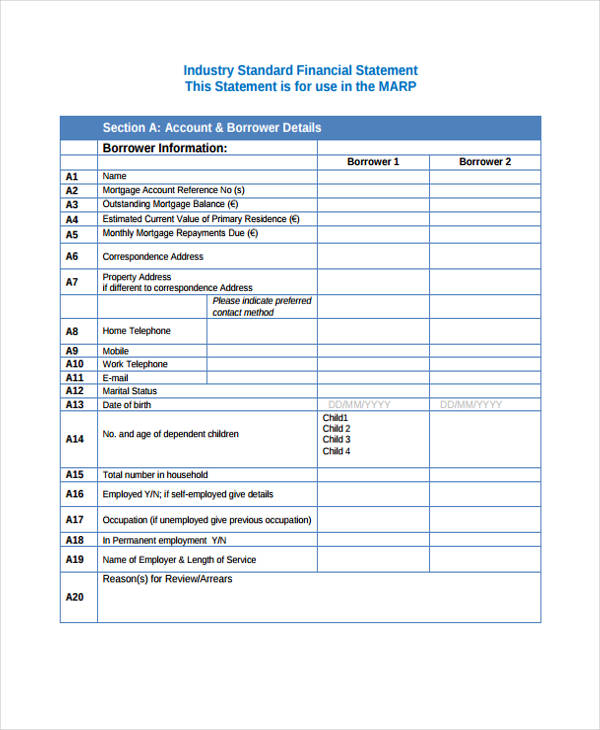 FREE 42+ Statement Form Samples, PDF, MS Word, Google Docs, Excel