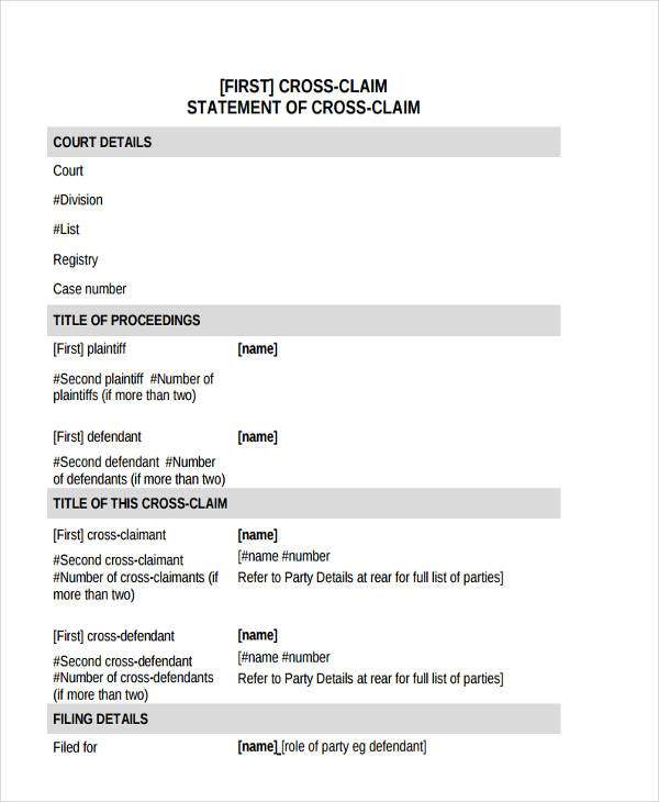 FREE 37+ Sample Claim Forms in PDF | Excel | MS Word