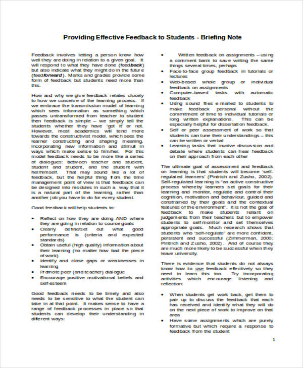 FREE 23+ Student Feedback Form Samples, PDF, MS Word, Google Docs