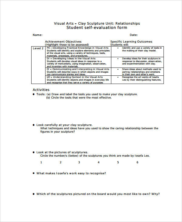 FREE 31+ Self-Evaluation Forms in PDF | MS Word | Excel