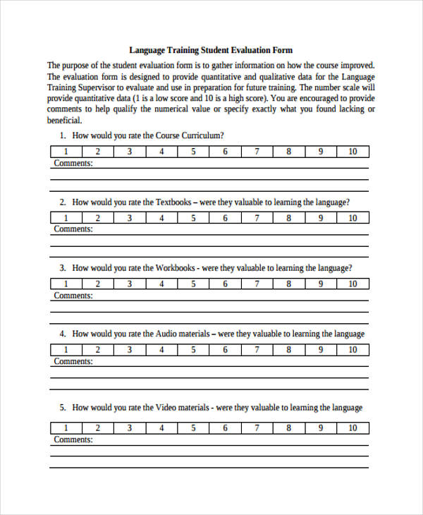 FREE 30+ Training Evaluation Form Samples, PDF, MS Word, Google Docs