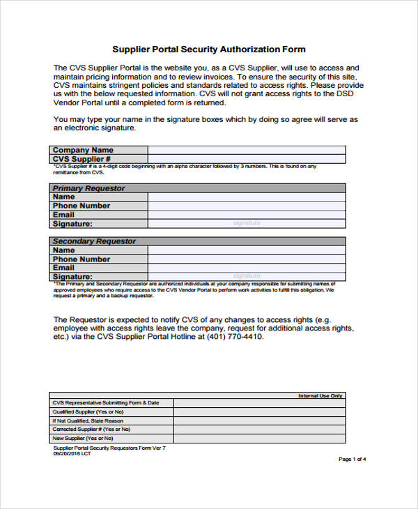 FREE 12+ Security Authorization Forms in PDF | MS Word