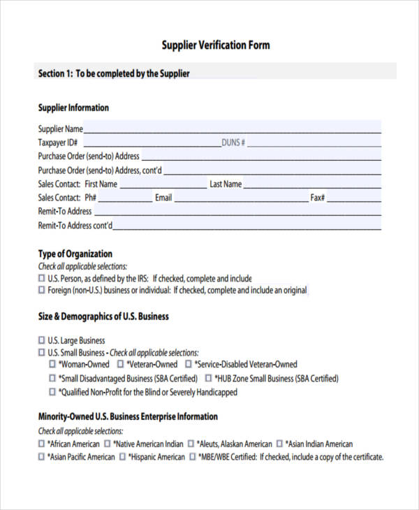 FREE 40+ Verification Form Samples, PDF, MS Word, Google Docs