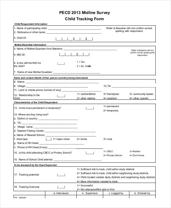 FREE 42+ Tracking Form Examples in PDF | Excel | MS Word