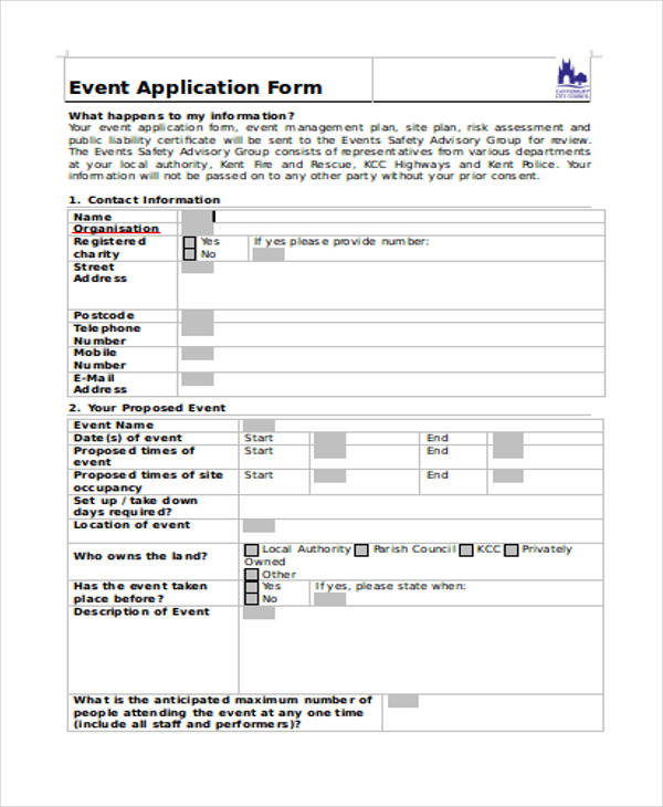 FREE 31+ Event Forms in MS Word | PDF | Pages