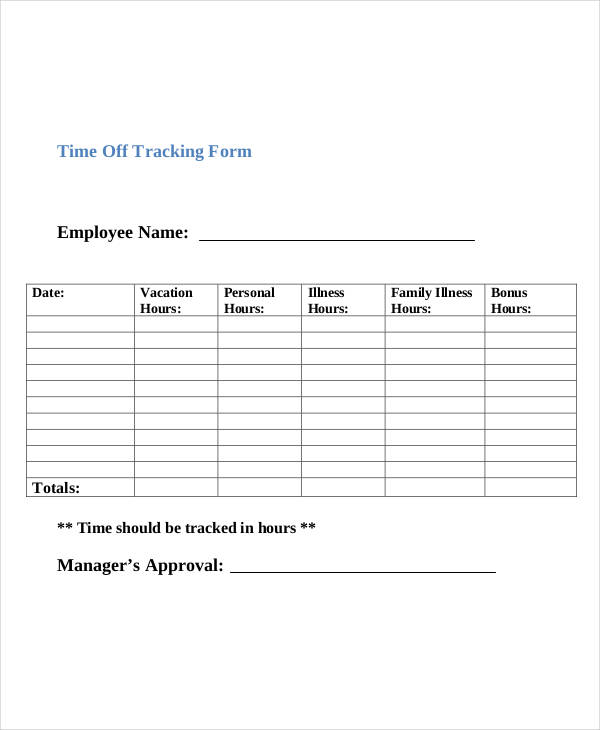 FREE 42+ Tracking Form Examples in PDF | Excel | MS Word
