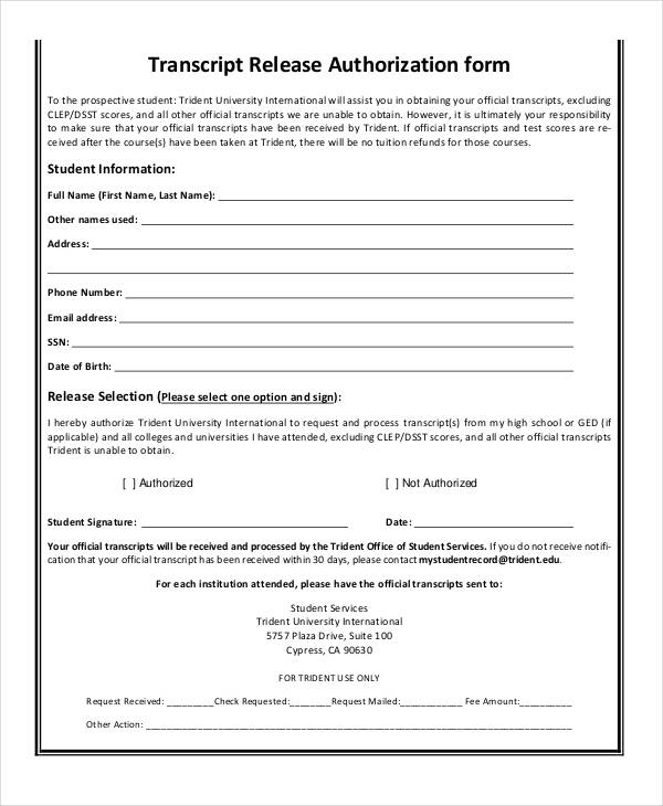 FREE 14+ Release Authorization Forms in PDF | MS Word | Excel