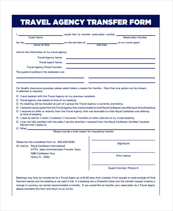 FREE 35+ Travel Form Samples, PDF, MS Word, Google Docs, Excel
