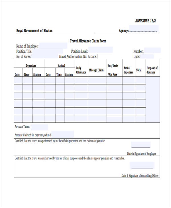 FREE 35+ Travel Form Samples, PDF, MS Word, Google Docs, Excel