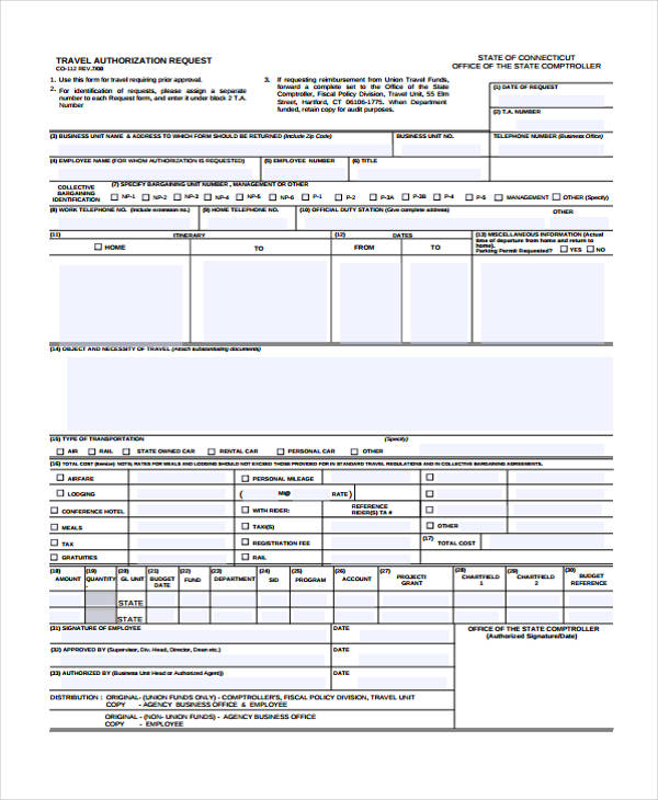 FREE 36+ Travel Request Form Samples, PDF, MS Word, Google Docs, Excel