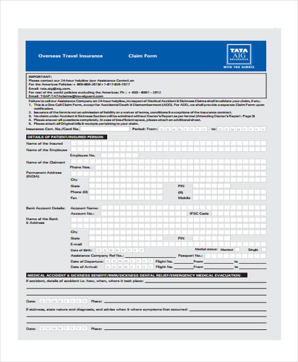 FREE 35+ Travel Form Samples, PDF, MS Word, Google Docs, Excel