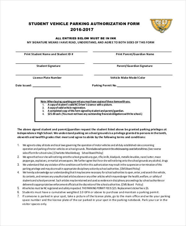 FREE 20+ Vehicle Authorization Form Samples, PDF, MS Word, Google Docs