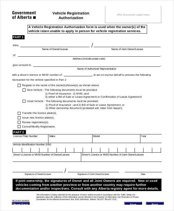 FREE 20+ Vehicle Authorization Form Samples, PDF, MS Word, Google Docs
